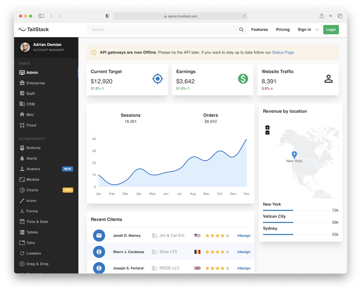 10 Top Tailwind CSS Templates 2022 - AdminLTE.IO
