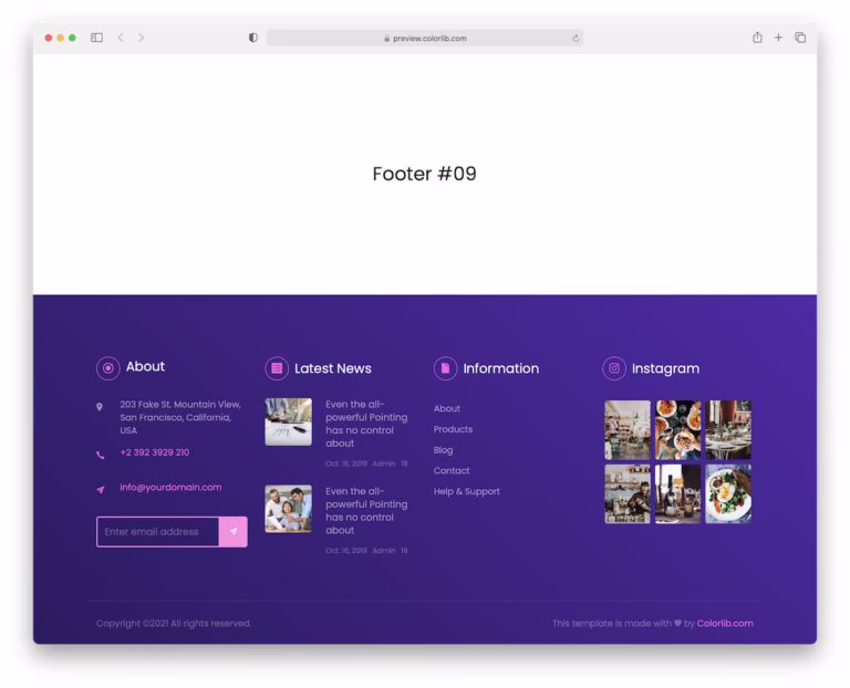 20 Best Bootstrap Footer Templates 2026 - AdminLTE.IO