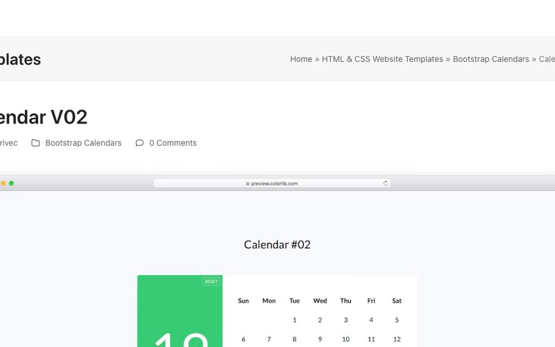 20 Free Bootstrap Calendars 2025 - AdminLTE.IO