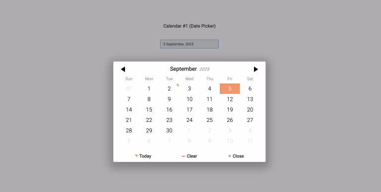 20 Free Bootstrap Calendars 2026 - AdminLTE.IO