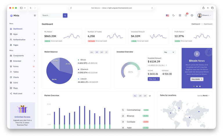 18 Best Angular Dashboard Templates (2026)