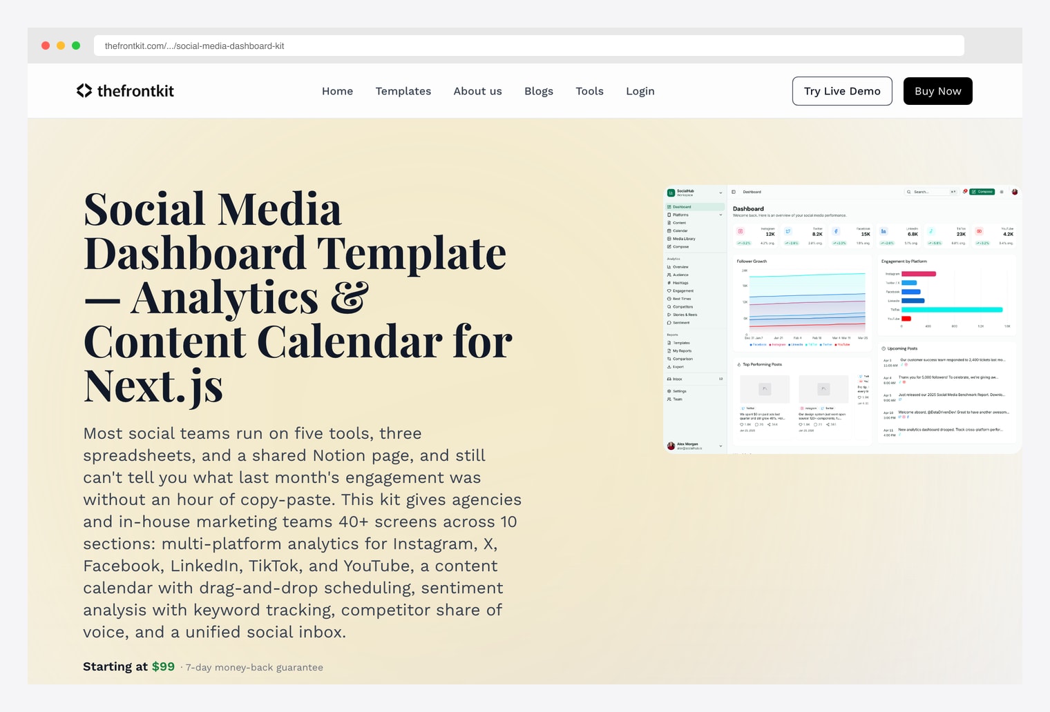 6 Best Social Media Dashboard Templates 2026 - AdminLTE.IO